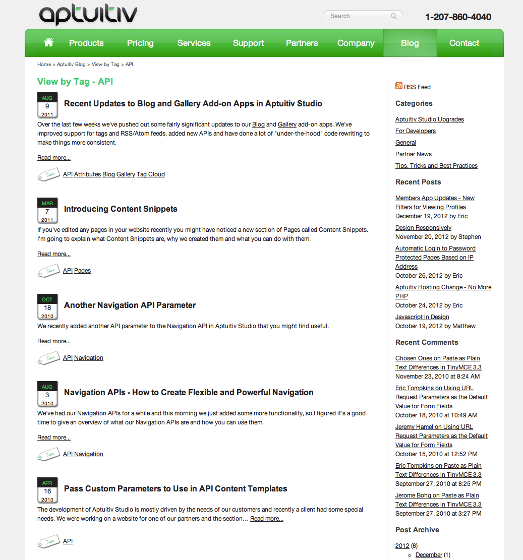 Tag Detail Examples Branch CMS Documentation