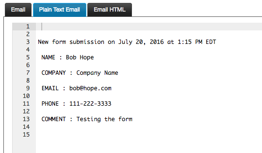 Form Email Logs | Branch CMS Documentation
